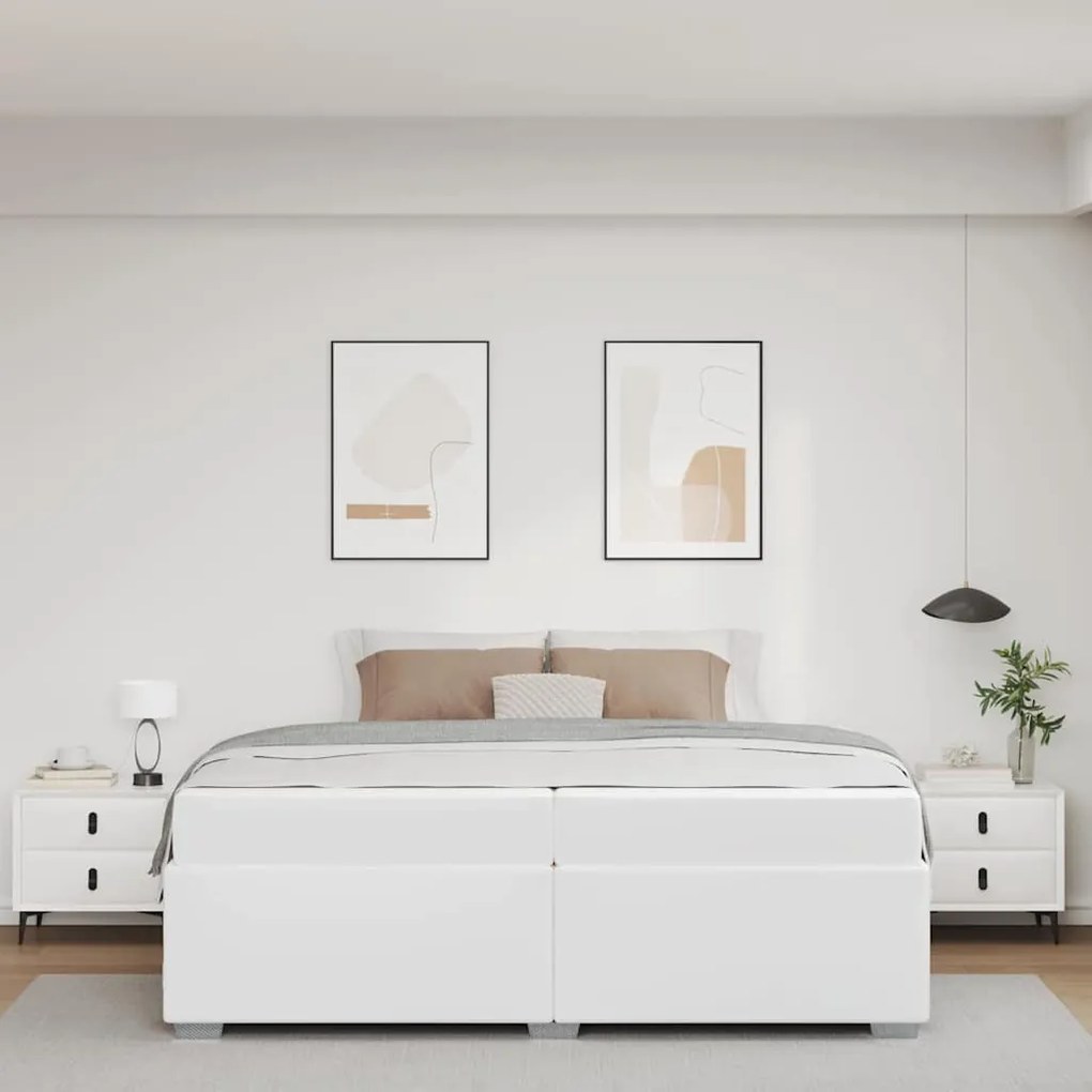 Rám postele Bílá 200 x 200 cm PVC 3399251