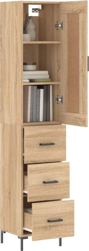 Skříň highboard dub sonoma 34,5 x 34 x 180 cm kompozitní dřevo 3200196