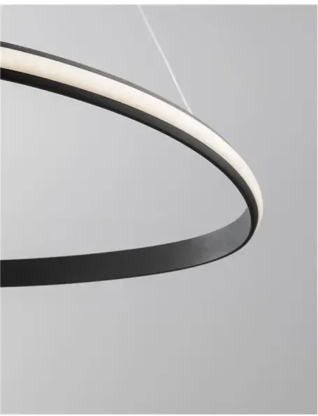 LED lustr Aries 74 černé