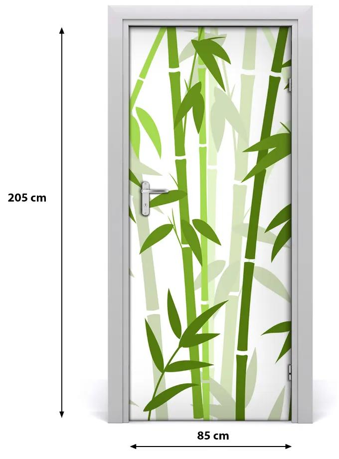 Samolepící fototapeta na dveře Bambus 85x205 cm