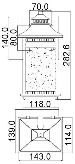 Quoizel QZ-LIVINGSTON2-S - Venkovní svítidlo LIVINGSTON 1xE27/60W/230V IP44