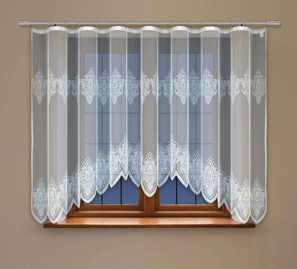 Dekorační žakárová záclona s řasící páskou ANDREA 160 bílá 300x160 cm MyBestHome