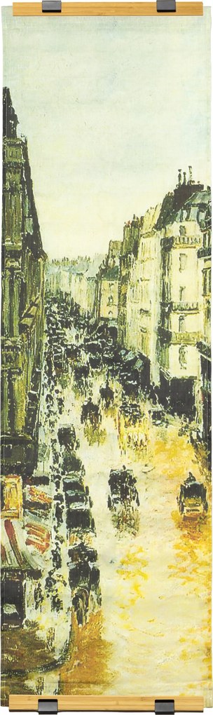 Lenbutik Tapiserie 100 % len, 145x45 cm, Camille Pissarro, Rue Saint Honore in the Afternoon