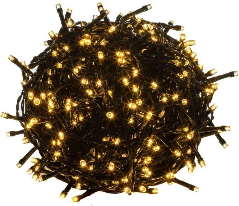Goleto Vánoční LED osvětlení 20 m | teplá bílá 200 LED | zelený kabel