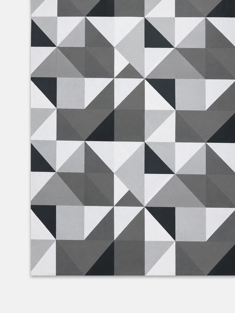 Sinsay - Bavlněné povlečení s geometrickým vzorem - černá
