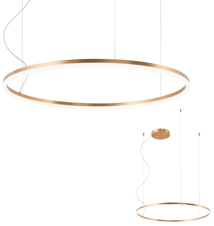 Redo group Redo Orbit direct, závěsné kruhové svítidlo, 55W LED 3000K DALI, bronz, prům. 80cm