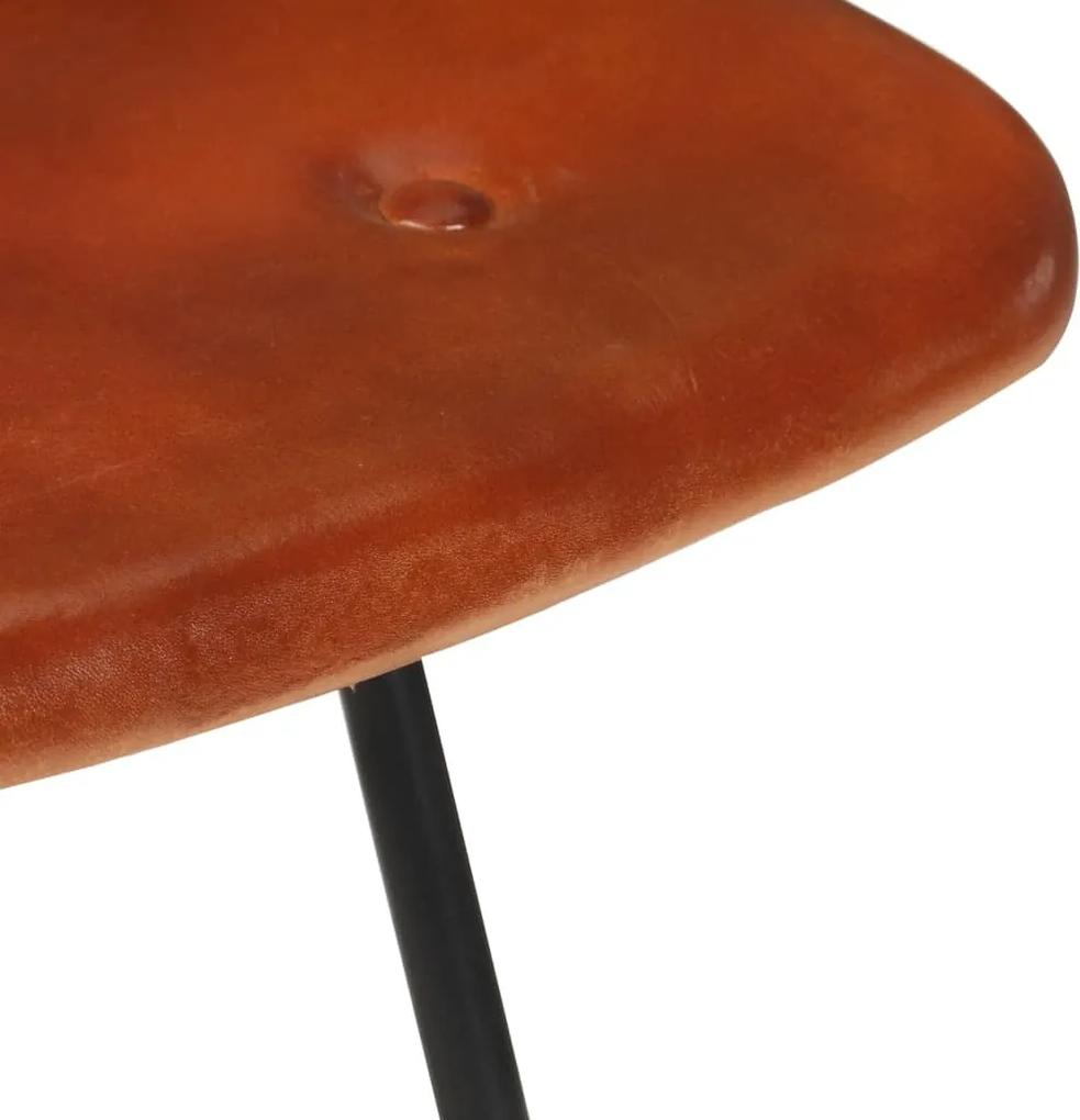 vidaXL Barové stoličky 2 ks pravá kůže [320643] Barva: Černá