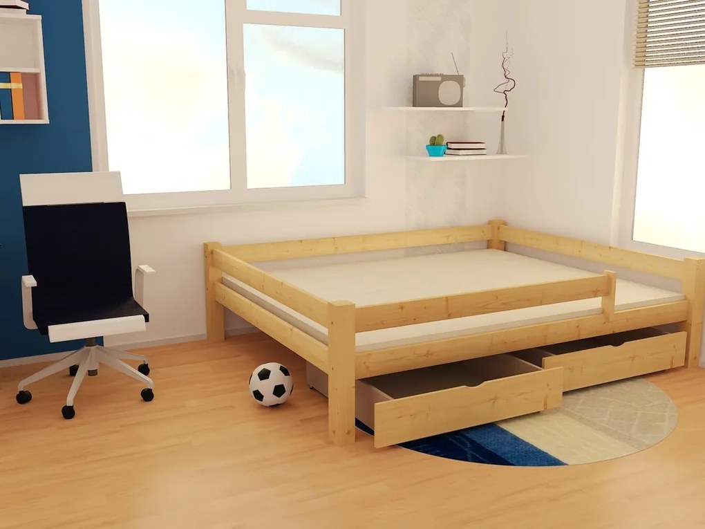 Vomaks Dětská postel 8X8 1D 140 x 200 cm surové dřevo