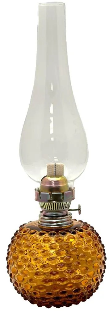 Floriánova huť Petrolejová lampa EMA 38 cm amber FL0041