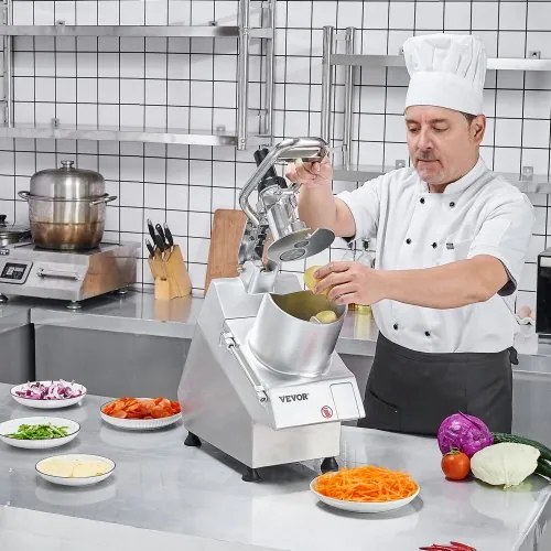 Kuchyňský robot a sekáček na zeleninu se 6 čepelemi z potravinářské nerezové oceli