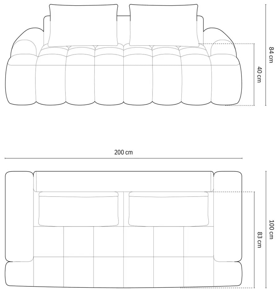 Béžová pohovka 200 cm Linz – Cosmopolitan Design