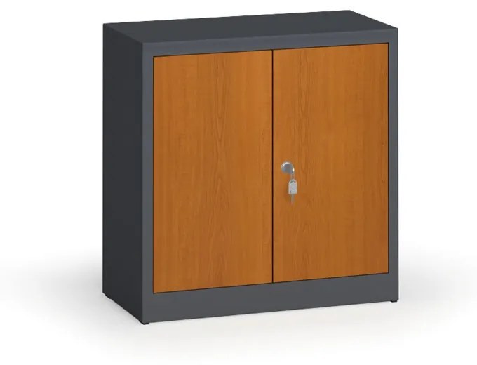 Alfa 3 Svařované skříně s lamino dveřmi, 800 x 800 x 400 mm, RAL 7016/třešeň