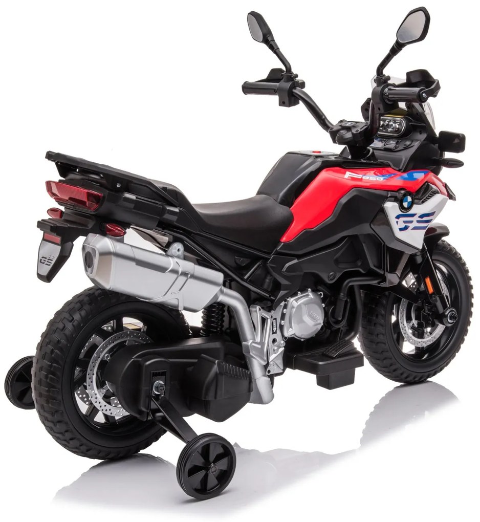 Dětská elektrická motorka BestBerg BBCC-80R – BMW F 850 GS / nosnost 30 kg / Li-Ion baterie / červená