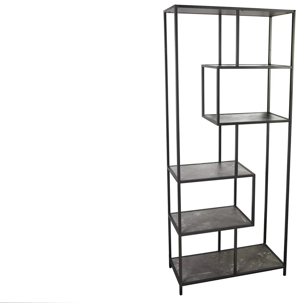 Designový regál Maille 185 x 77 cm mramor antracit