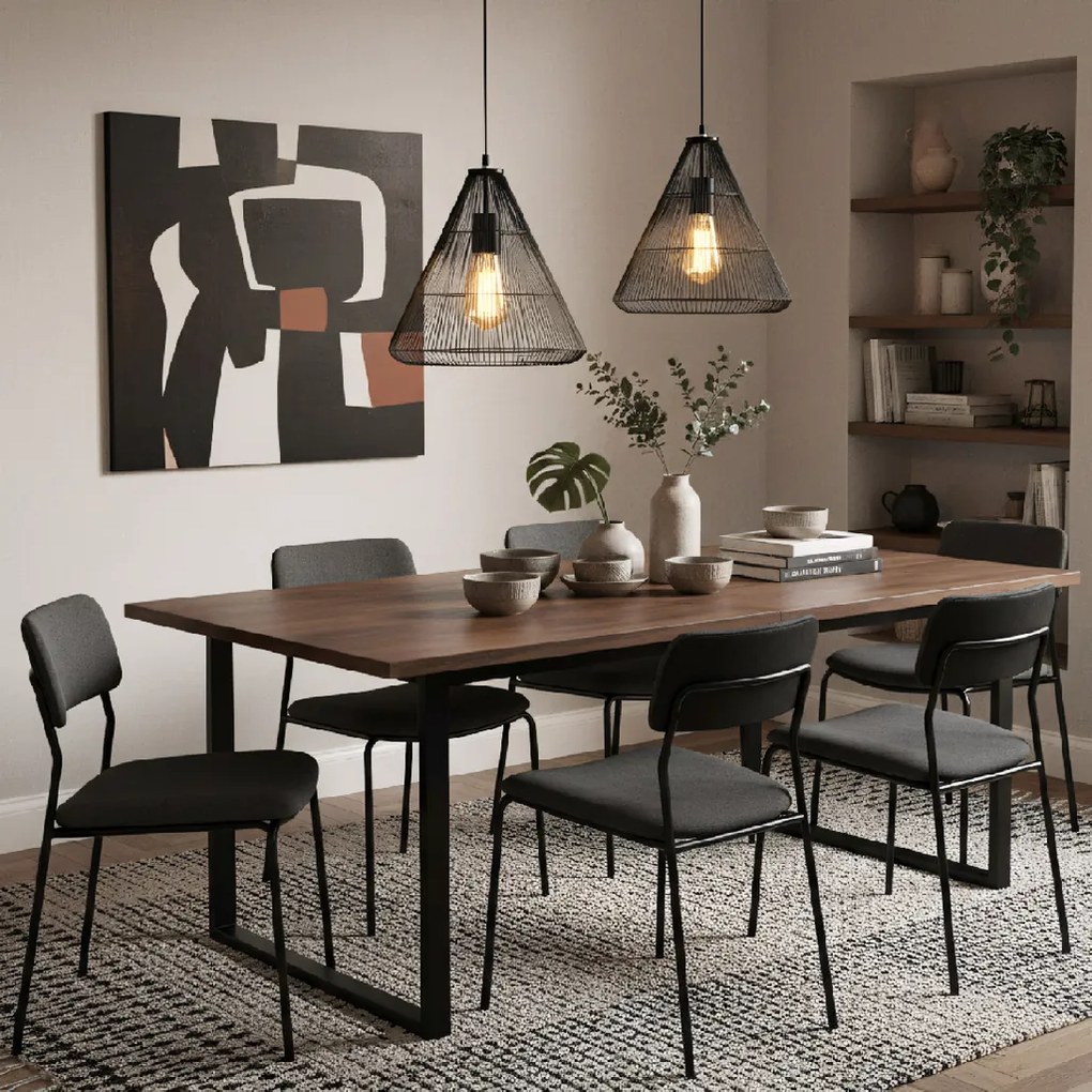 Toolight - Stropní svítidlo černý diamant 1xE27 LH2065, černá, OSW-00465