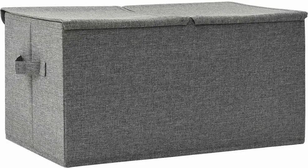 Úložný box textil 50 x 30 x 25 cm antracitový 332912
