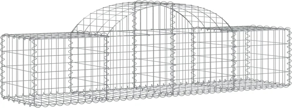 Klenuté gabionové koše 13 ks 200x50x40/60 cm pozinkované železo 3146268