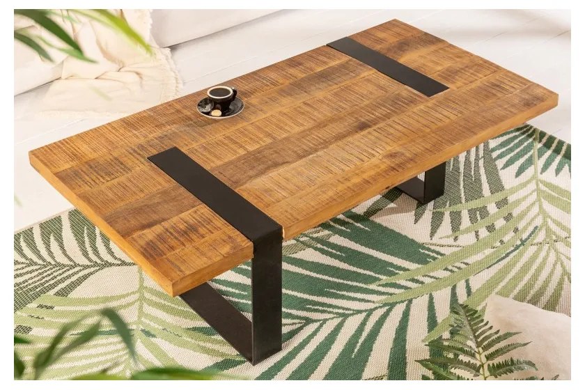 Massive home | Designový konferenční stolek 120cm Iron craft mango