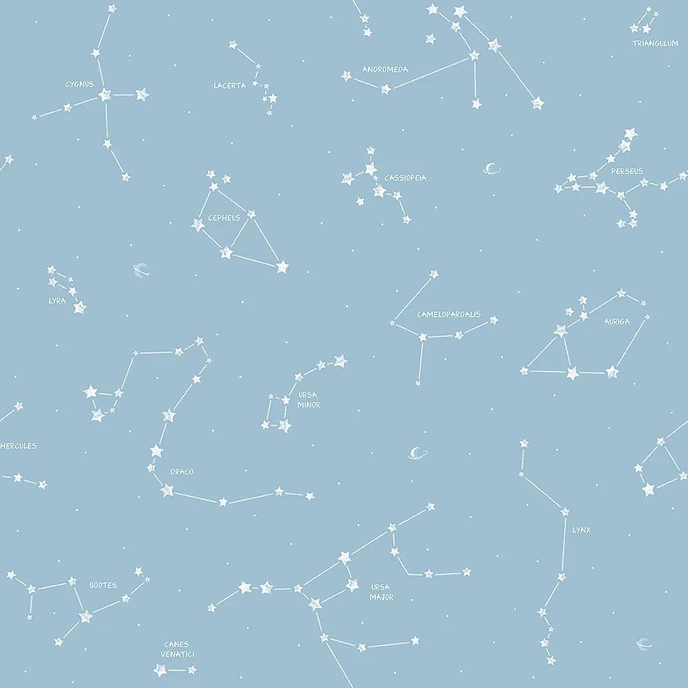 ICH Wallcoverings Modrá papírová tapeta na zeď Souhvězdí 3361-2 rozměry 0,53 x 10,05 m