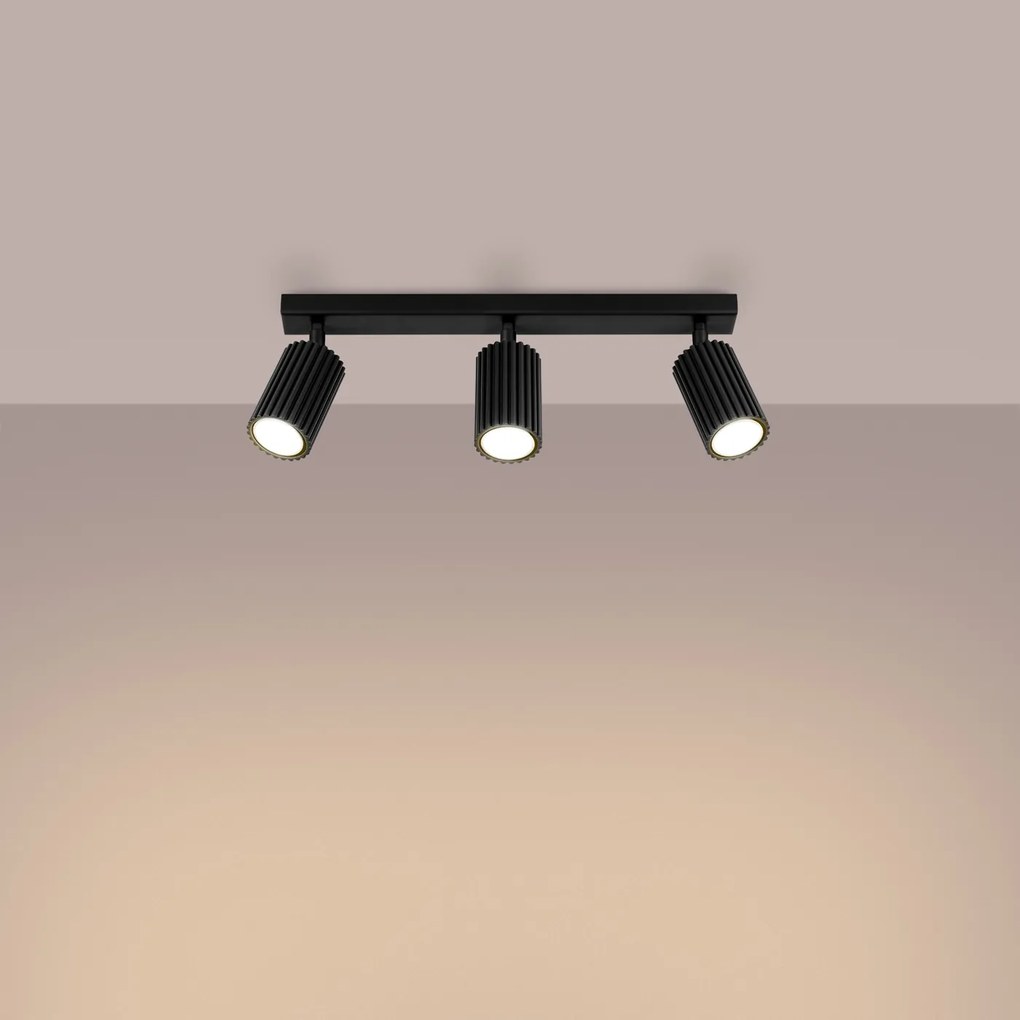 Sollux Lighting Stropní svítidlo KARBON 3L černé
