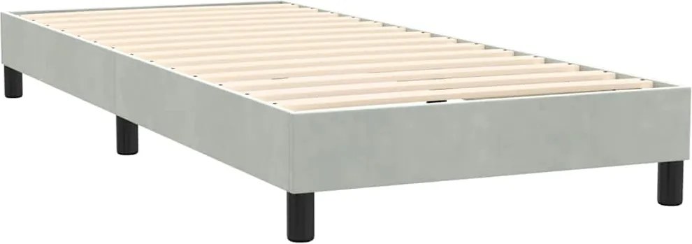 Box Spring Postel s matrací Světle šedá 90x220 cm Samet 3316335
