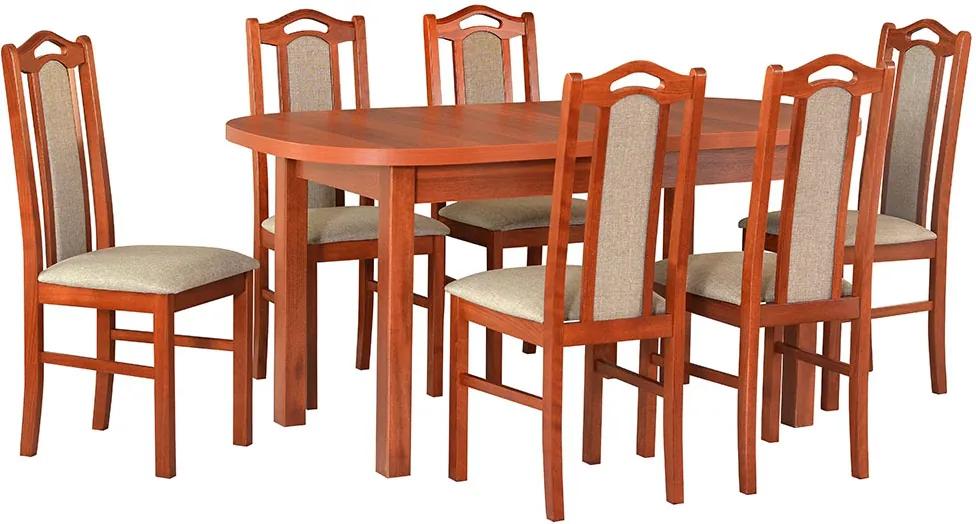 Sestava stůl Wenus I + 6 ks židle Boss IX Sonoma, Ekokůže 29