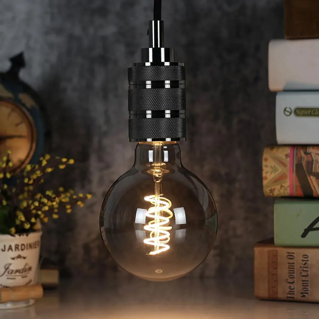 Toolight Toolight, závěsná stropní lampa 1xE27 APP342-1CP, černá, OSW-08409