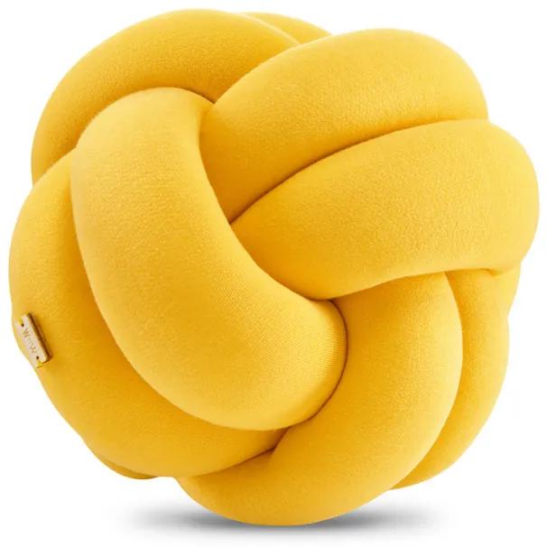 Woodnwool Polštářek uzel Miniball, 23x23 cm Barva: hořčicová