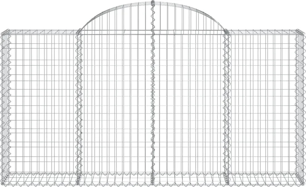 Klenutý gabionový koš 200 x 30 x 100/120 cm pozinkované železo 153485