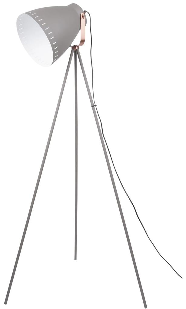 Select Time Kovová stojací lampa Indumo II, šedá/měděná