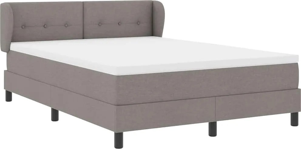 Postel s boxspringem s čelo Taupe 140 x 200 cm textil 3340028