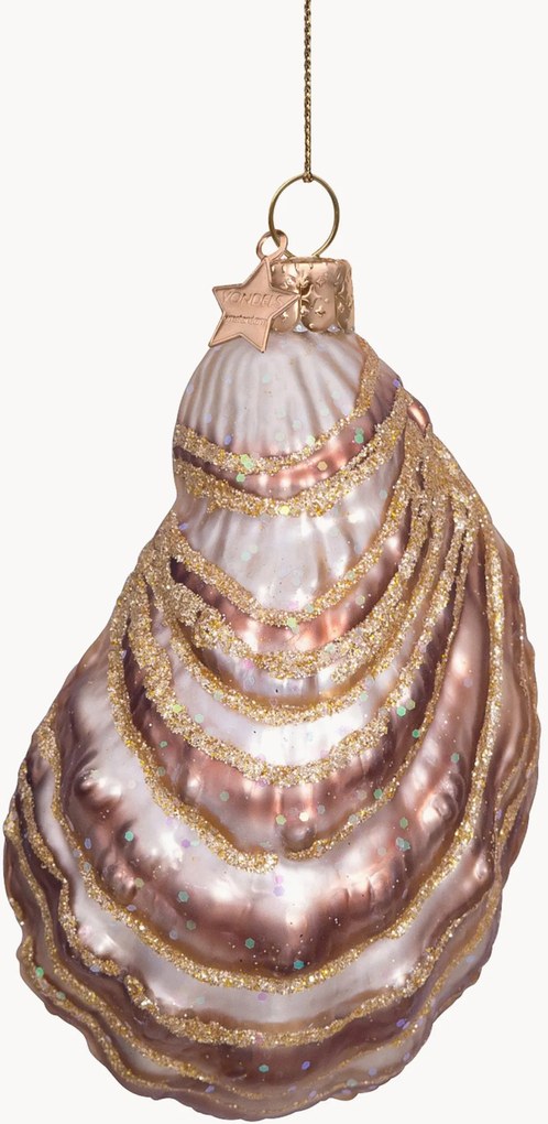 Ručně foukaná vánoční ozdoba Oyster