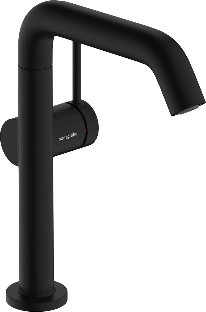 Hansgrohe Tecturis S, páková umyvadlová baterie 210 Fine CoolStart EcoSmart+ s otočným výtokem a odtokovou soupravou, černá matná, HAN-73360670