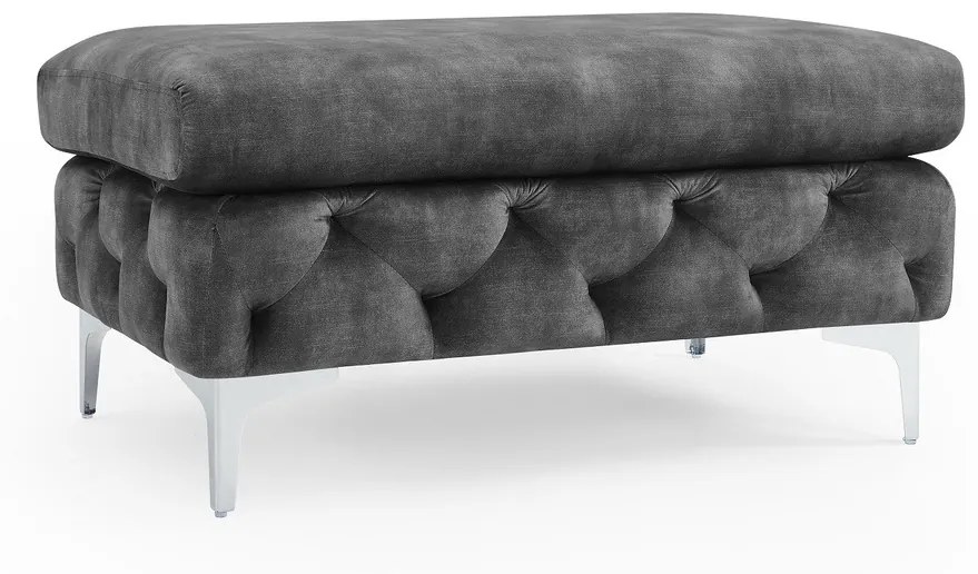 Designová taburetka Rococo tmavě šedá