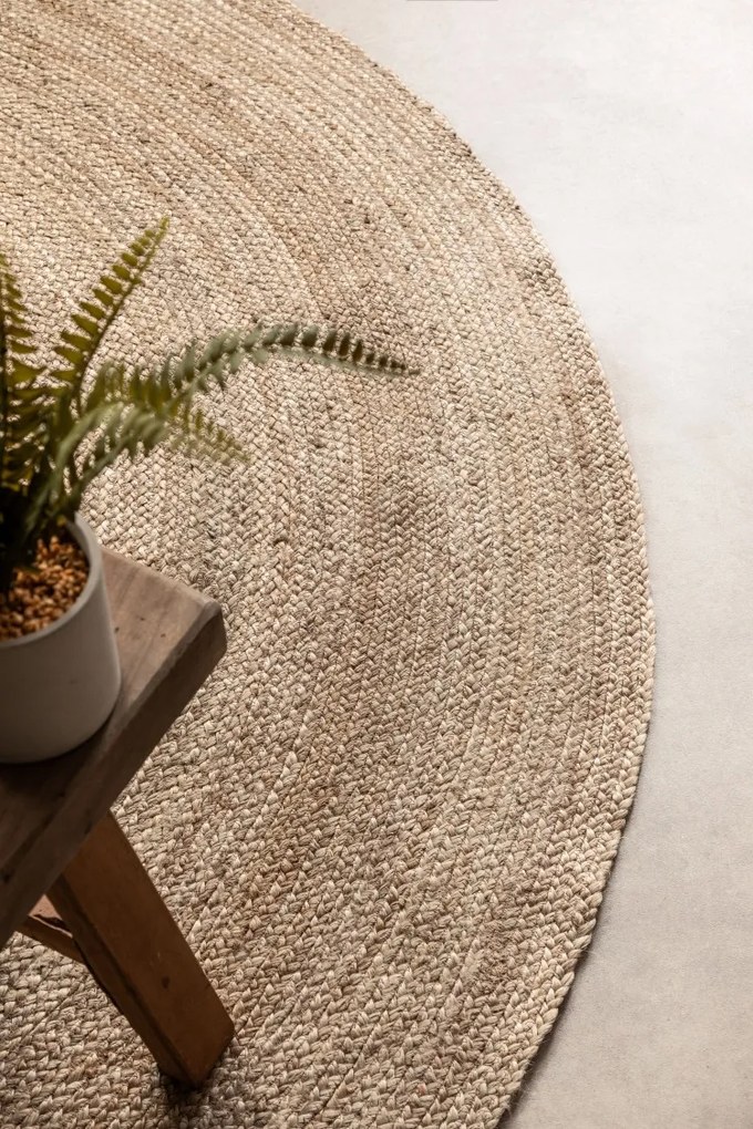 Hanse Home, Kusový koberec Jute Braided 106006 Grey Brown kruh, 100x100 (průměr) kruh, hnědá, chodba / předsíň