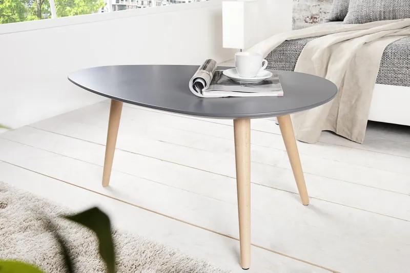 Bighome - Konferenční stolek SCANIA MEISTER 75 cm – šedá