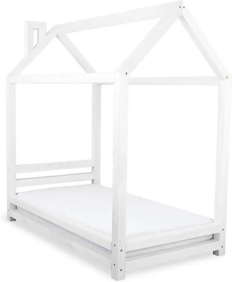 Dětská bílá postel z smrkového dřeva Benlemi Happy, 80 x 160 cm