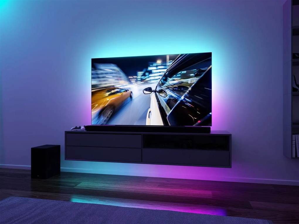 P 78881 EntertainLED USB LED Strip osvětlení TV 65 palců 2,4m 4W 60LEDs/m RGB+ - PAULMANN
