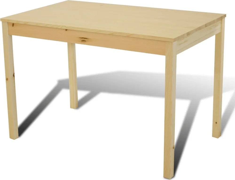 vidaXL Dřevěný stůl se 4 židlemi, hnědá barva [241220] Barva: tmavě hnědá