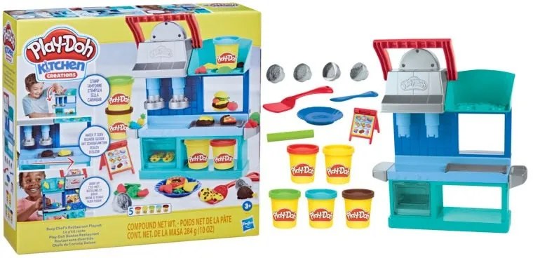 Modelovací hmota play-doh restaurace vytíženého šéfkuchaře