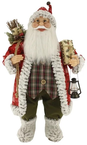 Dekorace Santa Claus Tradiční vzorovaný 80cm