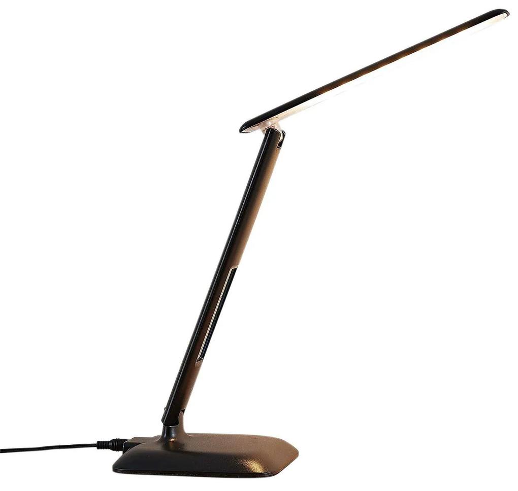 Lindby Ludmilla stolní lampa LED, displej, černá