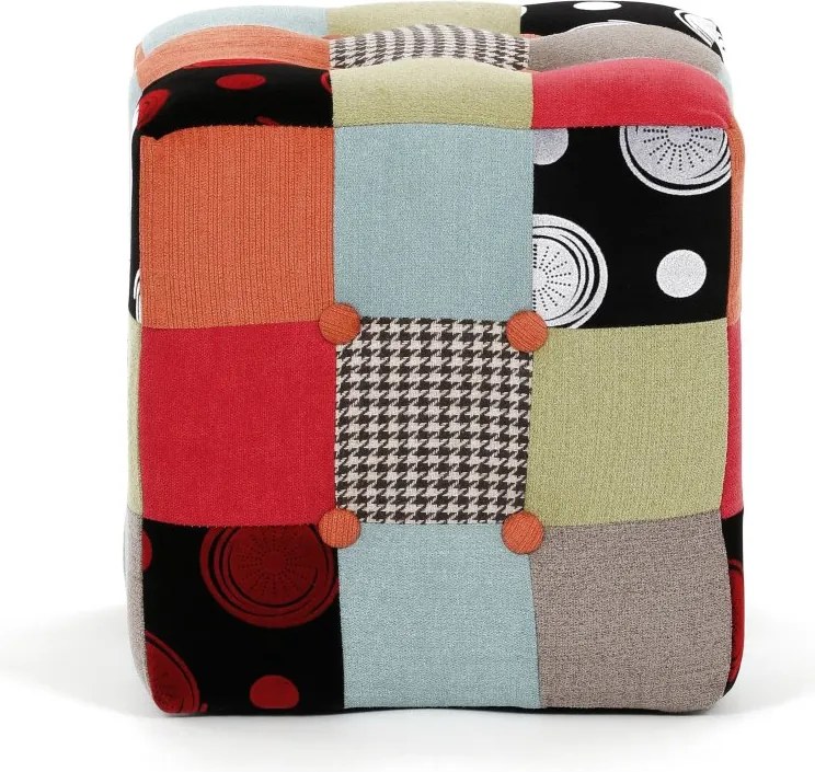 Taburet JELLY — látka, patchwork