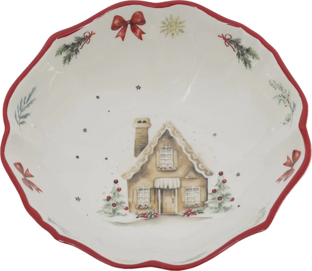 Vánoční keramická miska Chalet de Noël – Ø 14*4,5 cm / 300ml