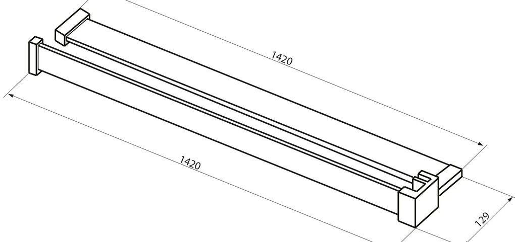 Sapho police na walk-in zástěnu 142 cm chrom EG1410