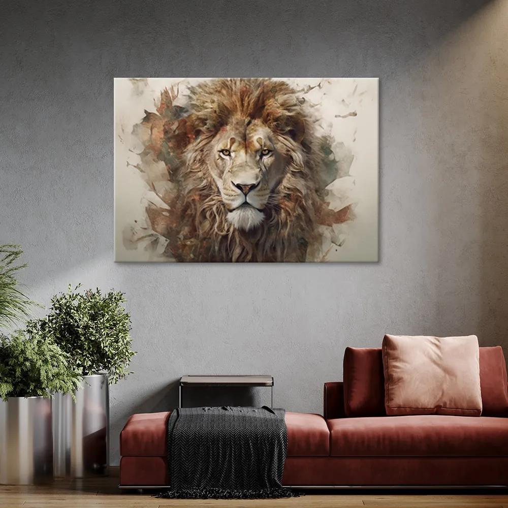 Obraz na plátně, Lev Zvíře Afrika - 90x60 cm