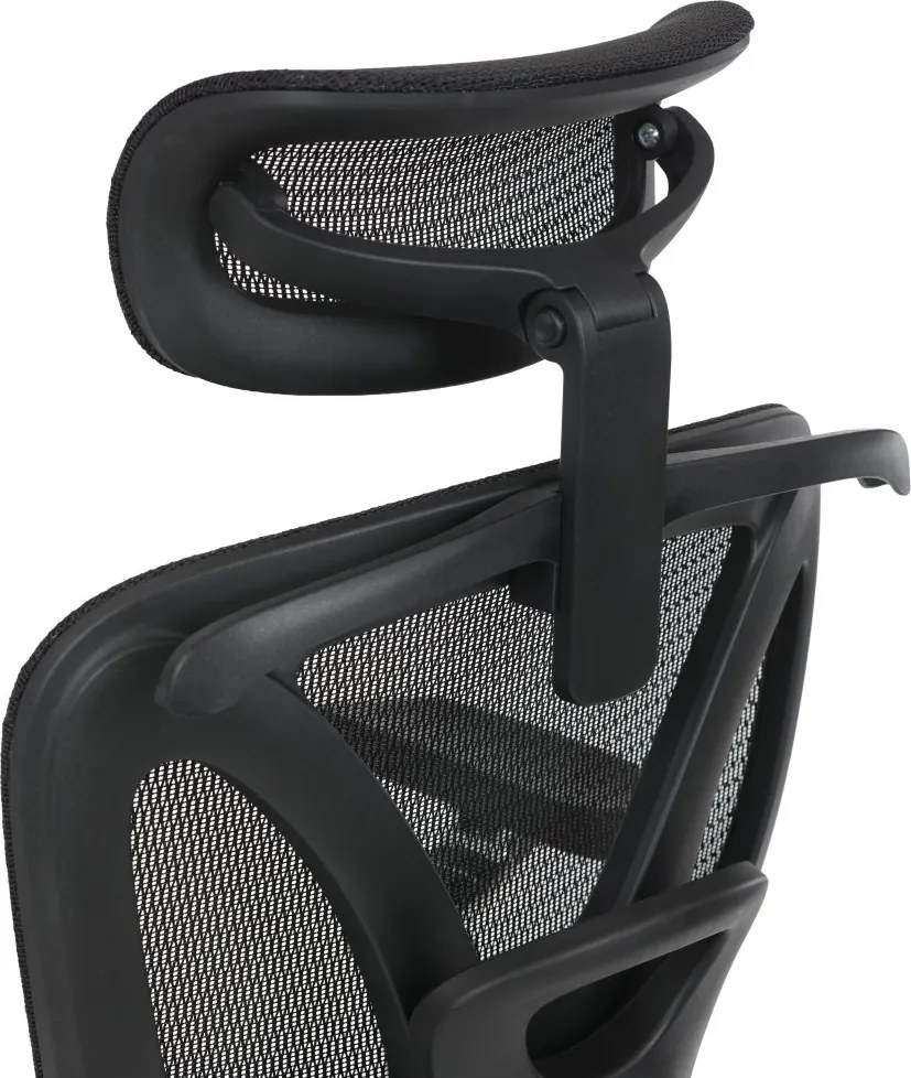 Kancelářská ergonomická židle PORTE II — síťovina, černá