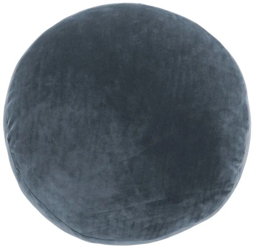 Tmavě modrý dekorativní polštář z mikrovlákna Tiseco Home Studio Marshmallow, ø 40 cm