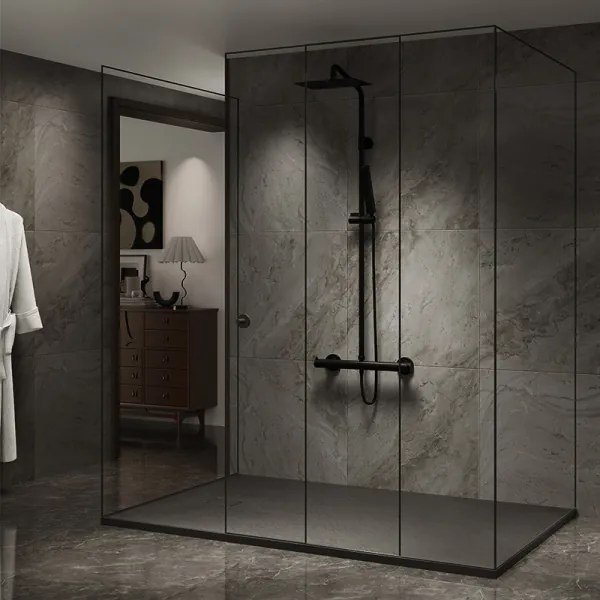 BPS-koupelny Obdélníková akrylátová sprchová vanička HYD-OSV-RIKO 130x90 černá