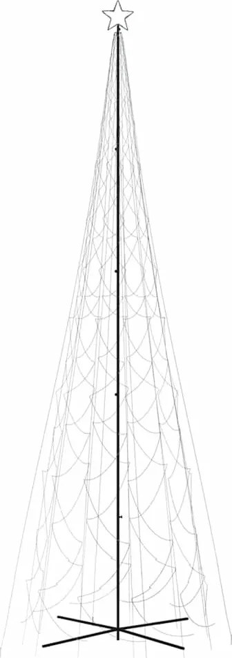 vidaXL Vánoční stromek kužel 3 000 ch LED diod 230 x 800 cm [343515] Barva: Studená bílá